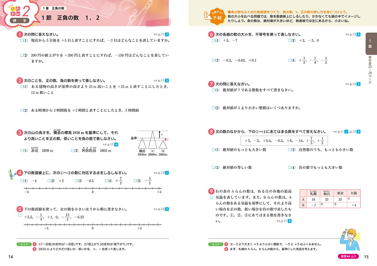 楽天ブックス 中学 教科書ぴったりトレーニング 数学1年 東京書籍版(教科書完全対応、オールカラー、学習ツール6定期テスト予想問題赤